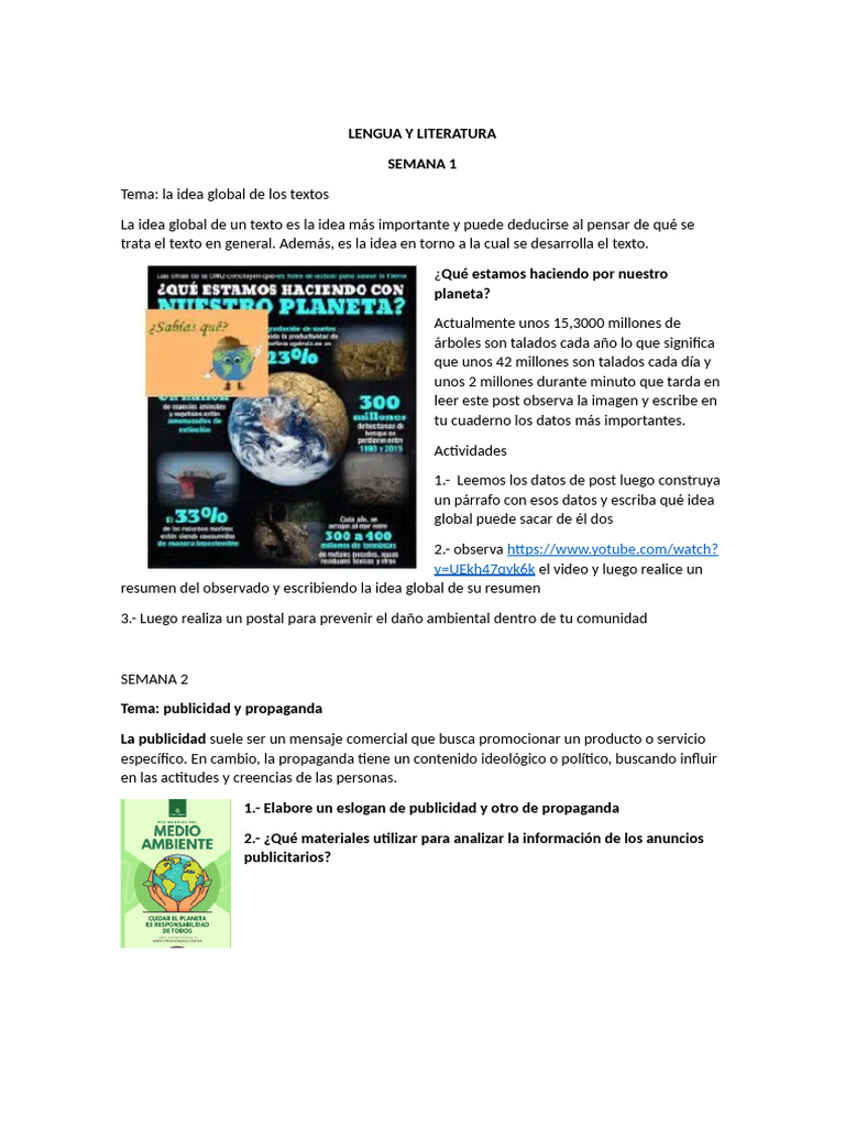 LENGUA Y LITERATURA DECIMO PROYECTO | PDF