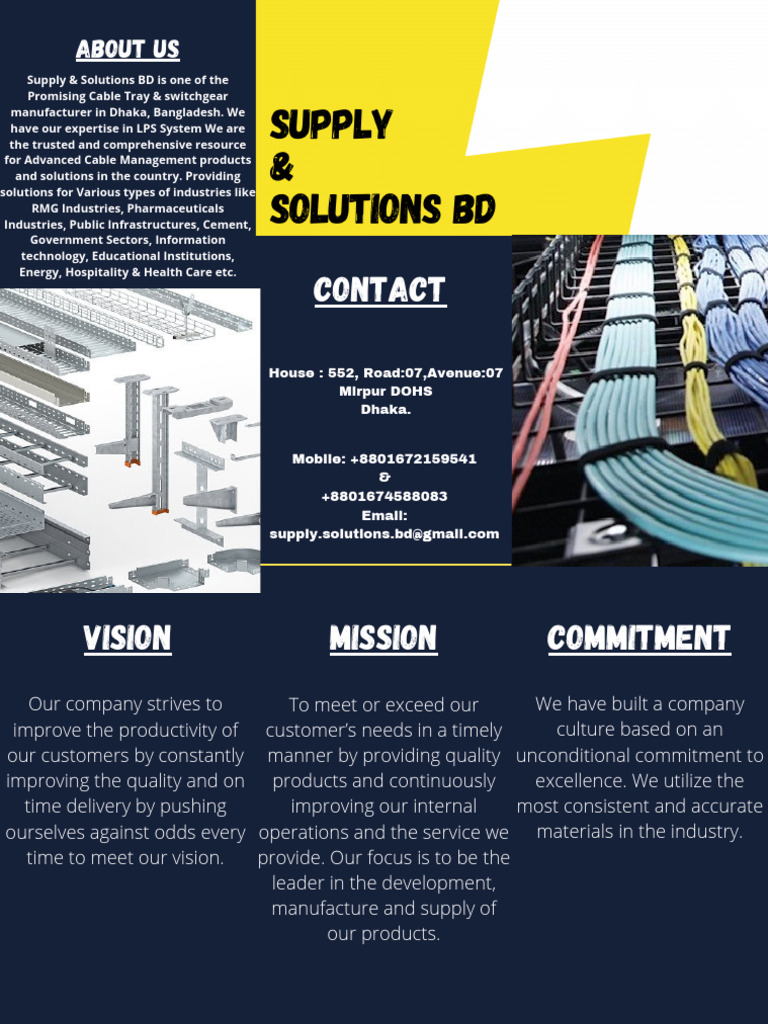 SUPPLY & SOLUTIONS BD. - Company Profile | PDF | Electrical Wiring ...
