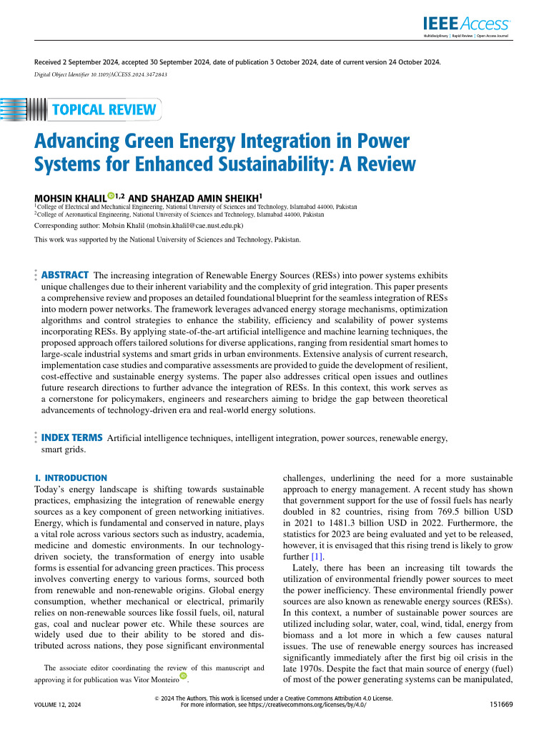 Green Energy Integration Framework Review | PDF | Energy Storage ...