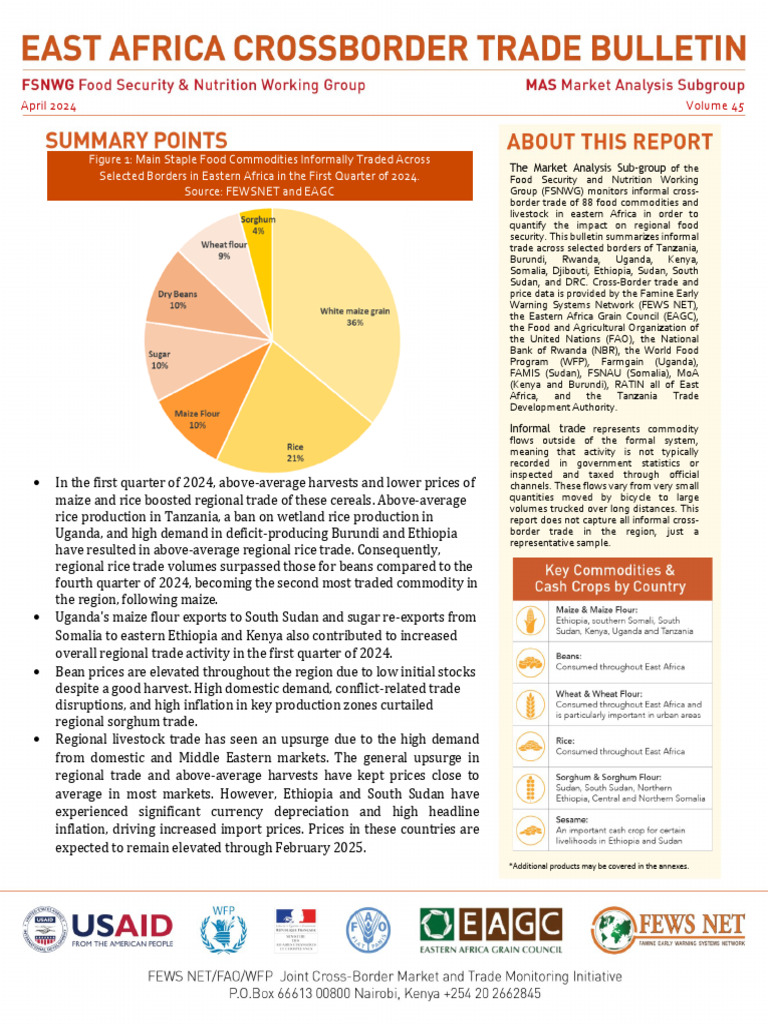 Cross_Border_Trade_Report_April_2024 | PDF | East Africa | Tanzania