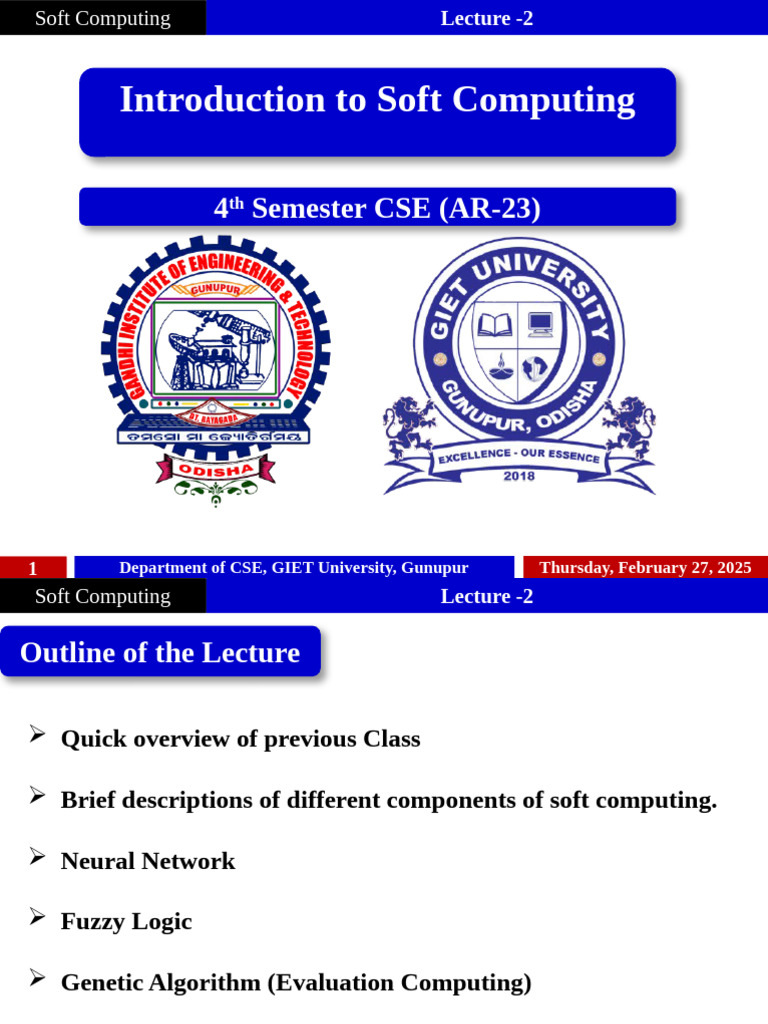 ISC Unit I Topic-2 | PDF | Genetic Algorithm | Fuzzy Logic