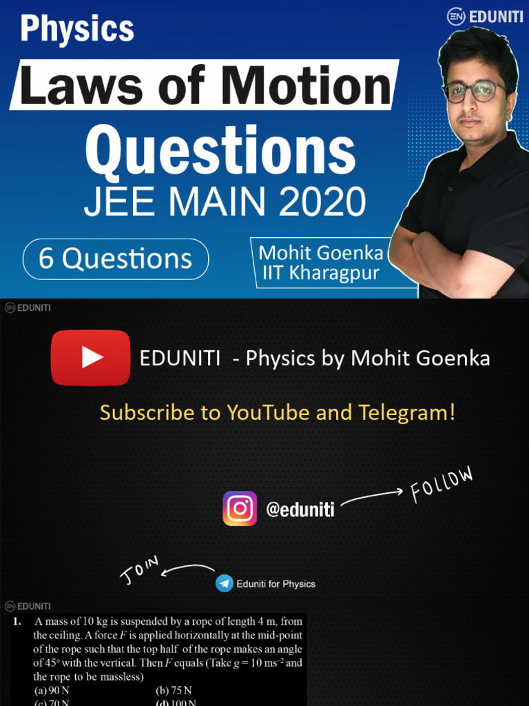 JEE Main 2020_NLM_Question PDF_Eduniti | PDF