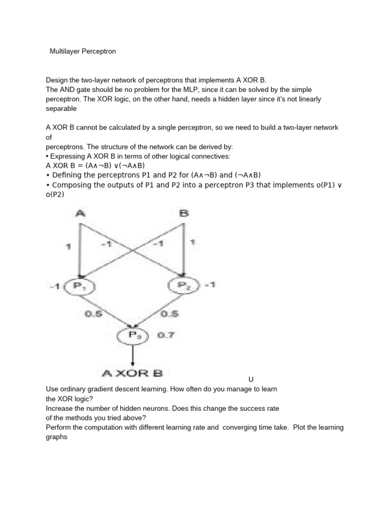 Multilayer Perceptron | PDF
