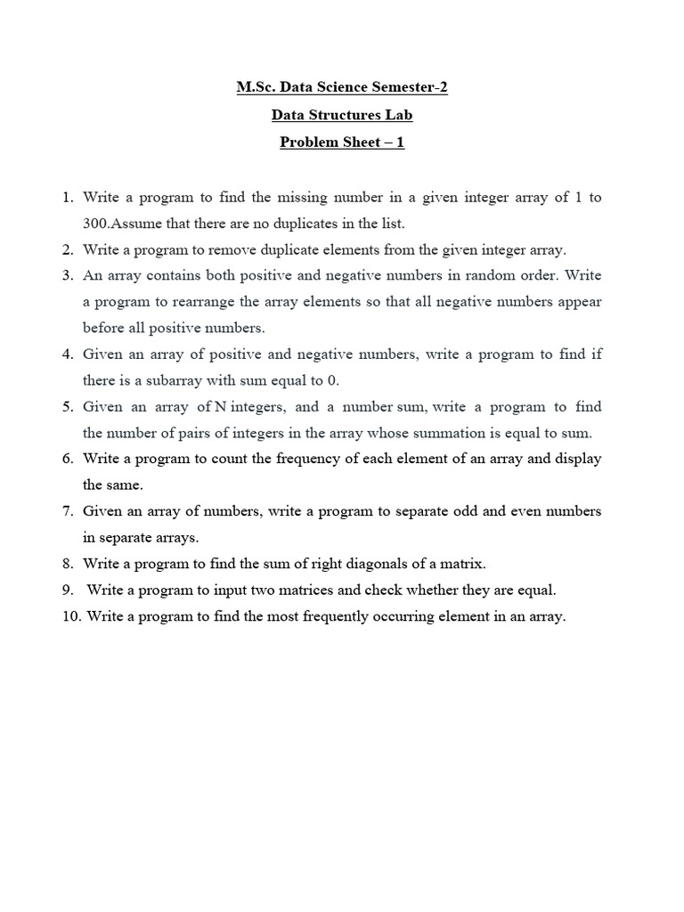 Problem Sheet 1 | PDF