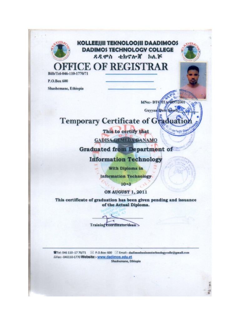 Gadisa Document PDF | PDF