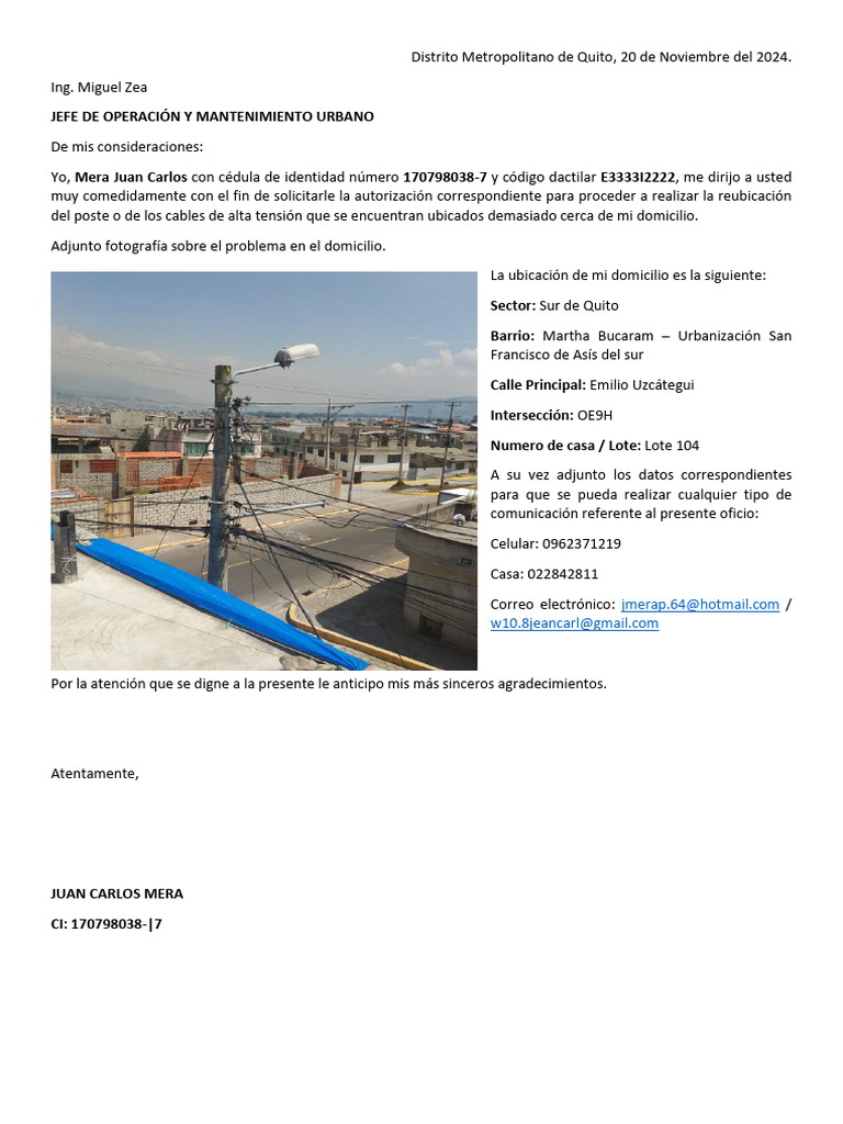 Mera - Oficio Obras Publicas | PDF