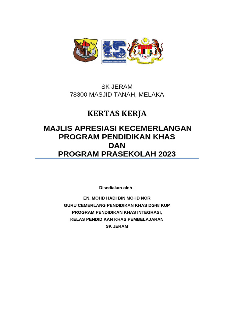 Cover Kertas Kerja Keusahawanan | PDF