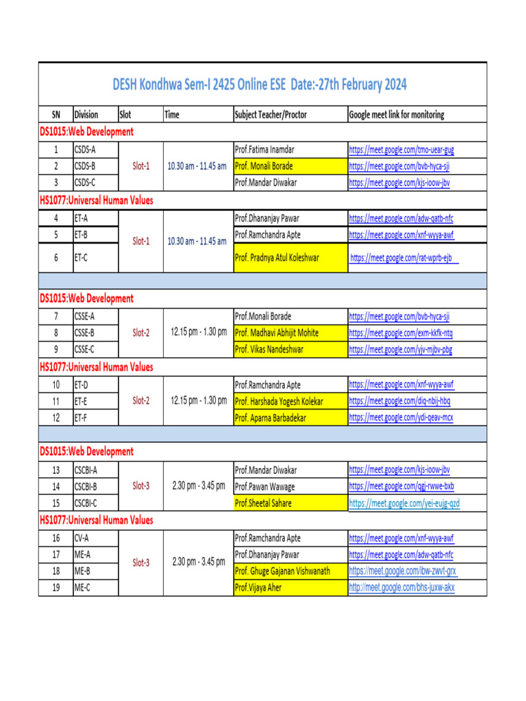 27 Feb DESH Kondhwa Sem-I 2425 Online ESE Proctoring Meet Links | PDF