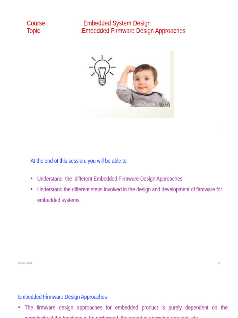 Unit 3 Embedded Firmware Design Approaches Pdf Operating System Embedded System