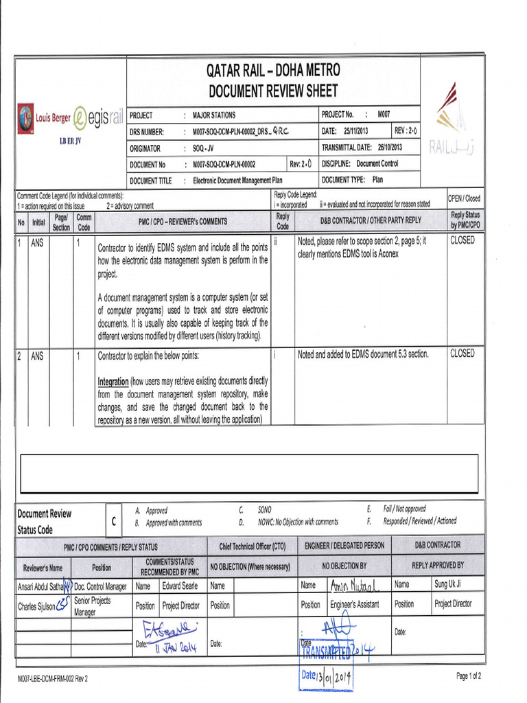 M007 Soq DCM PLN 00002 - Rev2.0 | PDF | Version Control | Data Management