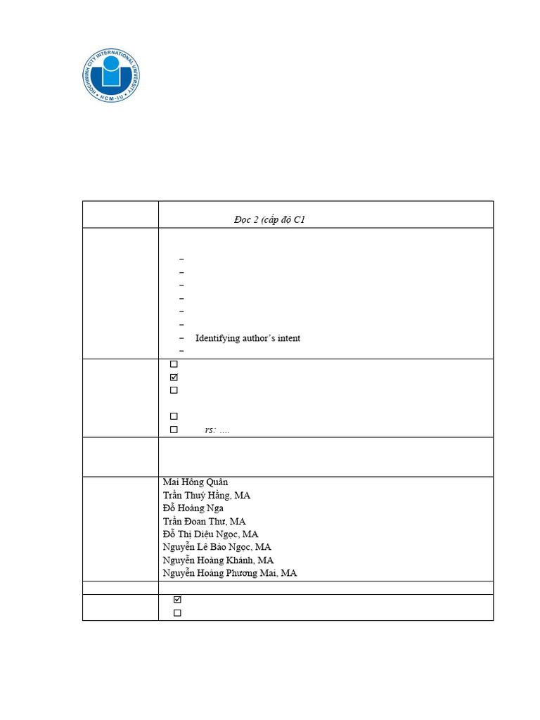 EL007IU Reading 2 (C1-C2) - Syllabus - Ver 3.1 - Signed | PDF ...