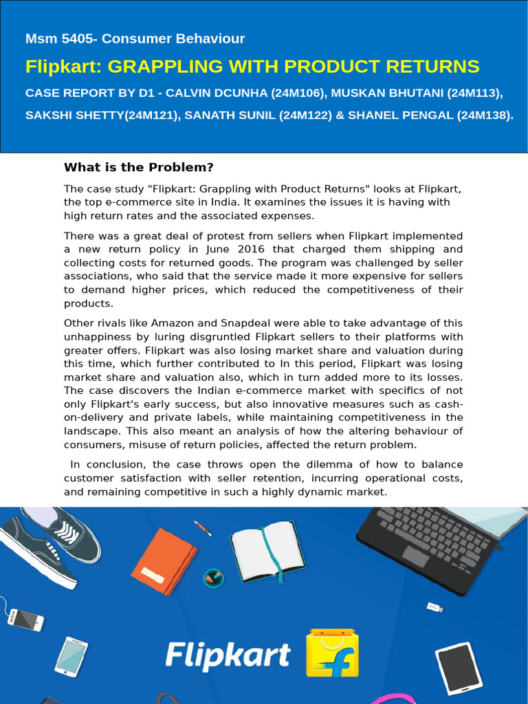 Group D1 Flipkart | PDF | E Commerce | Consumer Behaviour