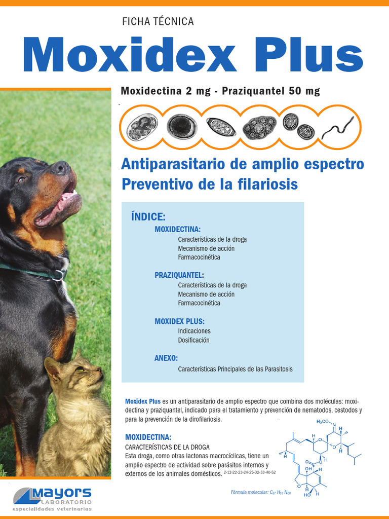 Moxidex Plus: Antiparasitario Efectivo | PDF