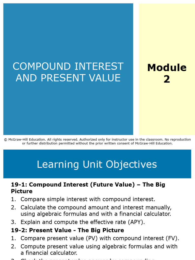 Module 2 Compound Interest and Present Value | PDF | Present Value | Interest