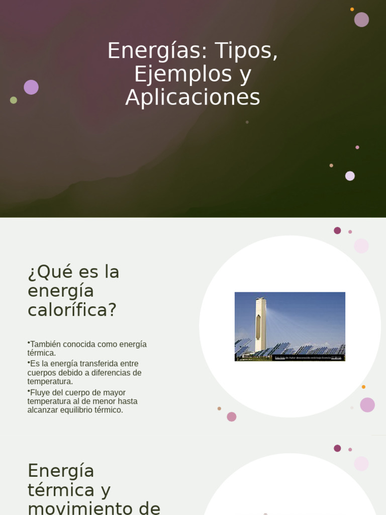 Tipos de Energias | PDF | Energía renovable | Calor