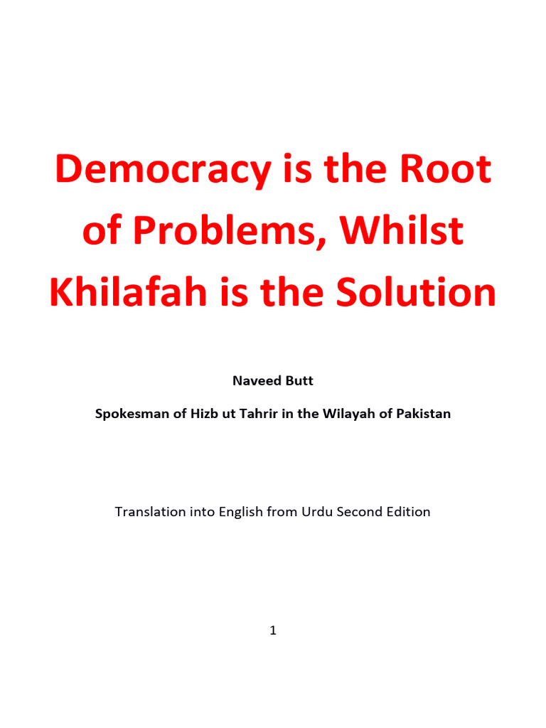 Democracy: The Root of Problems | PDF | Caliphate | Democracy