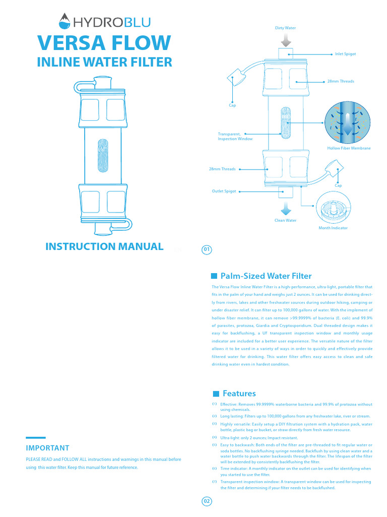 Versa-Flow-Manual | PDF | Filtration | Water