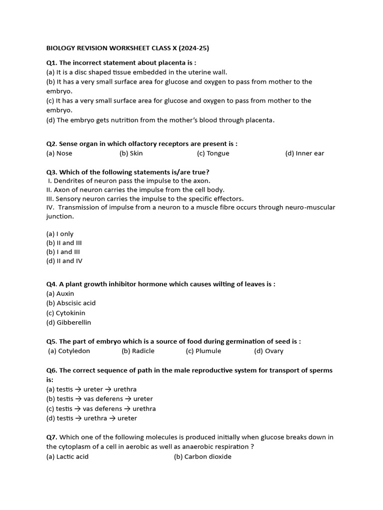 BIO REV Worksheet | PDF | Atrium (Heart) | Cellular Respiration