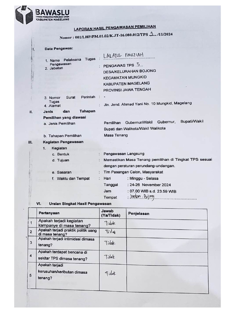 Masa Tenang TPS 4 | PDF