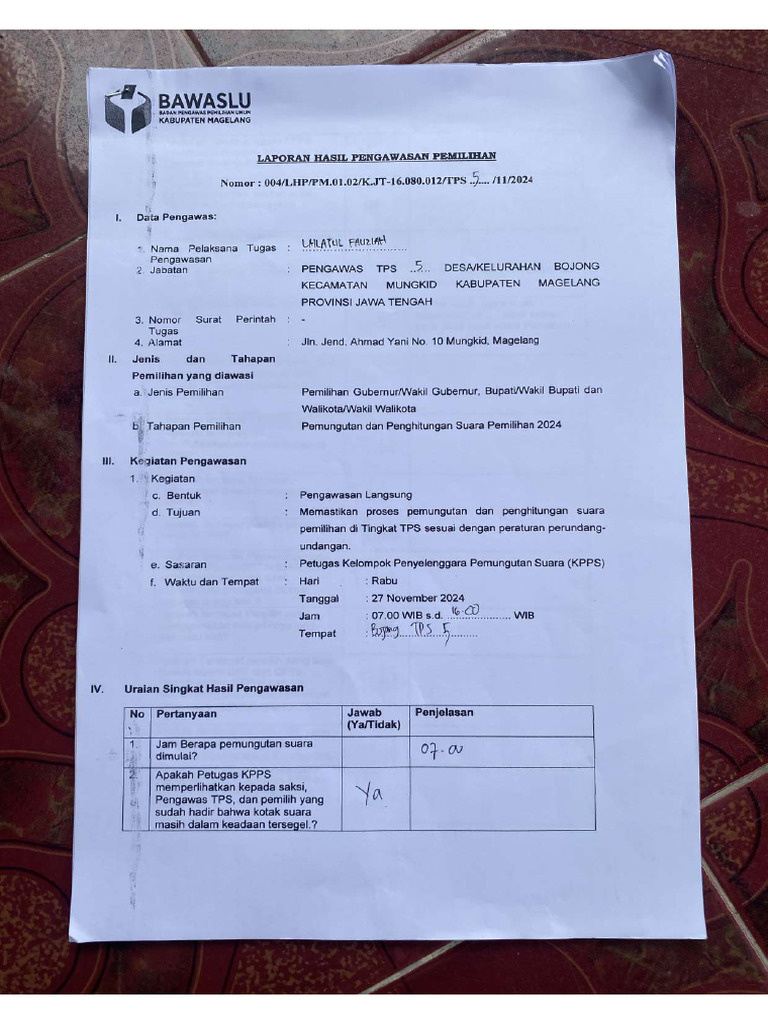 Form A 4 | PDF