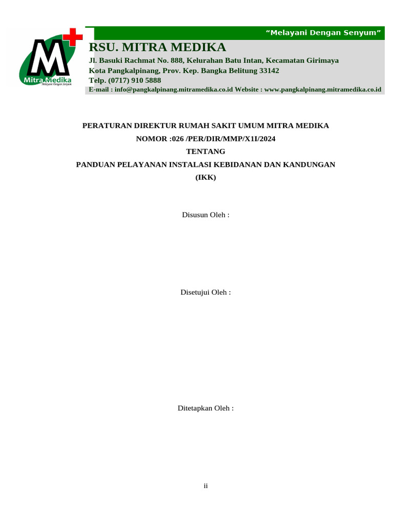 Isi Pedoman Pelayanan IKK | PDF