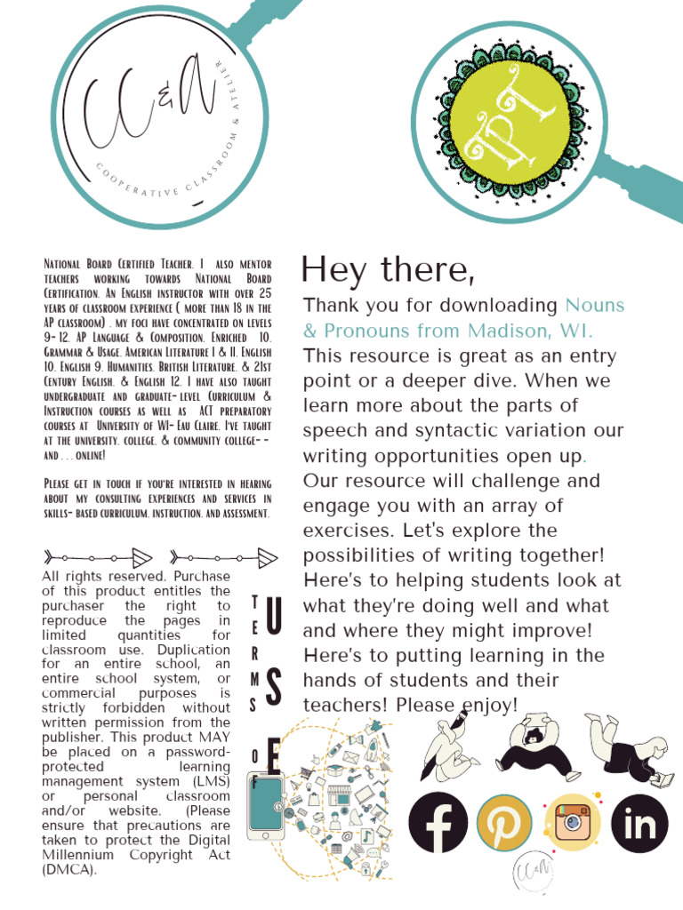 Hey There,: Nouns & Pronouns From Madison, WI | PDF | English Language ...
