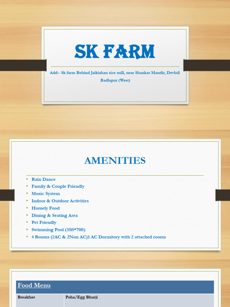 SK Farmhouse | PDF