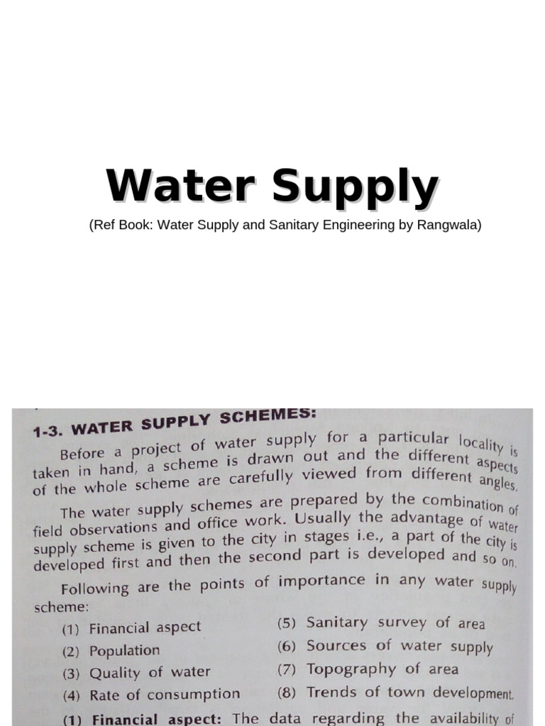 2 Water Supply Overview | PDF