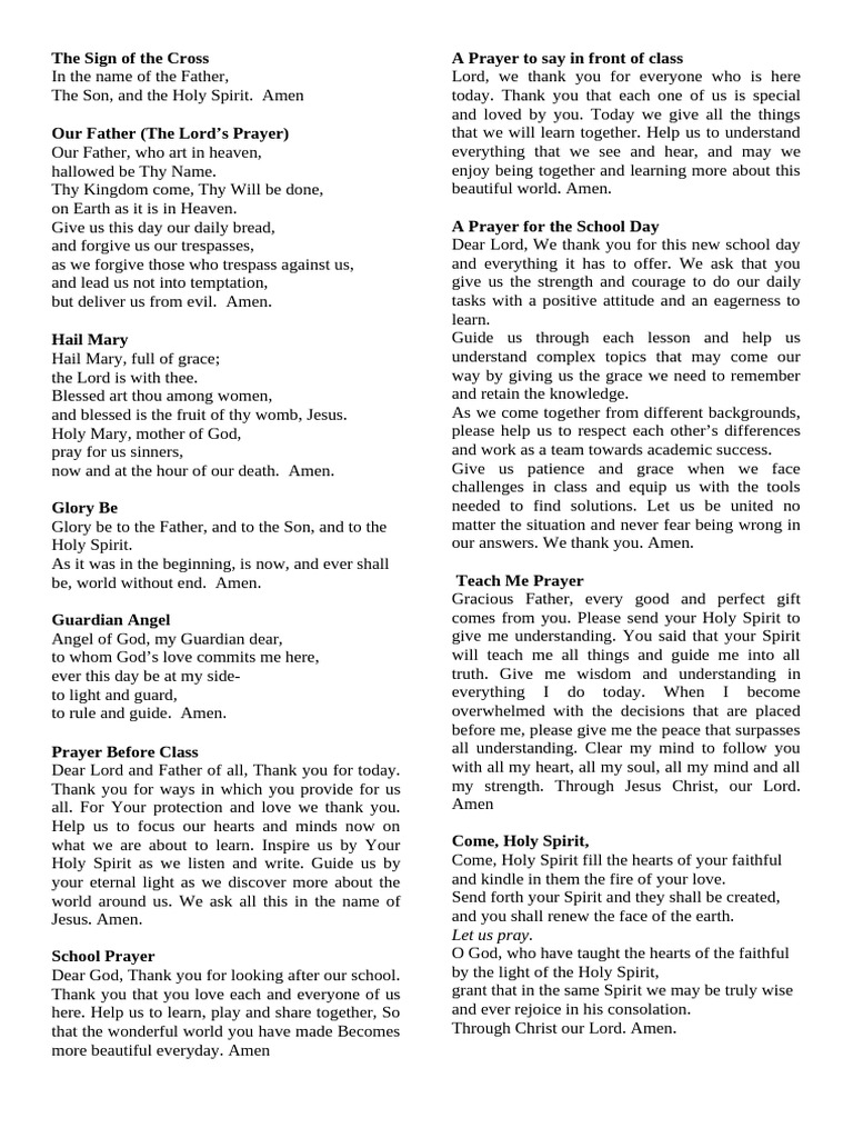 The Sign of the Cross | PDF | Lord's Prayer | God The Father