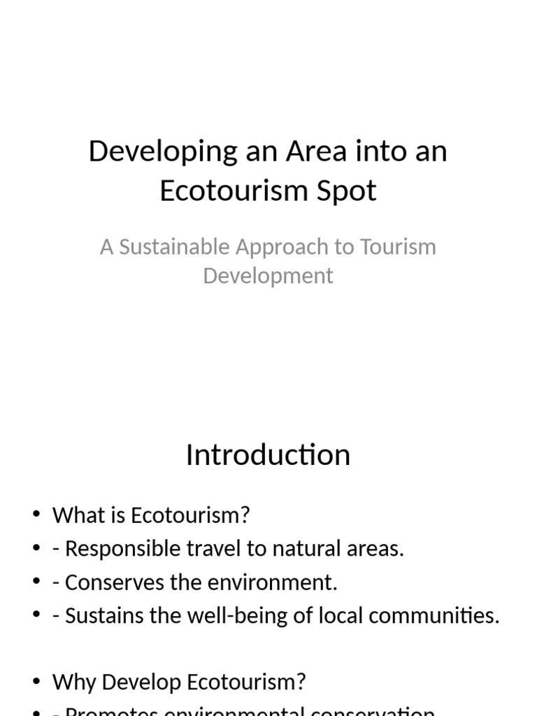 Ecotourism Development Presentation | PDF