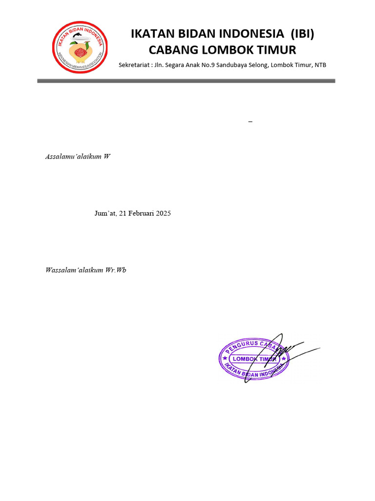 Surat Pertemuan PMB | PDF