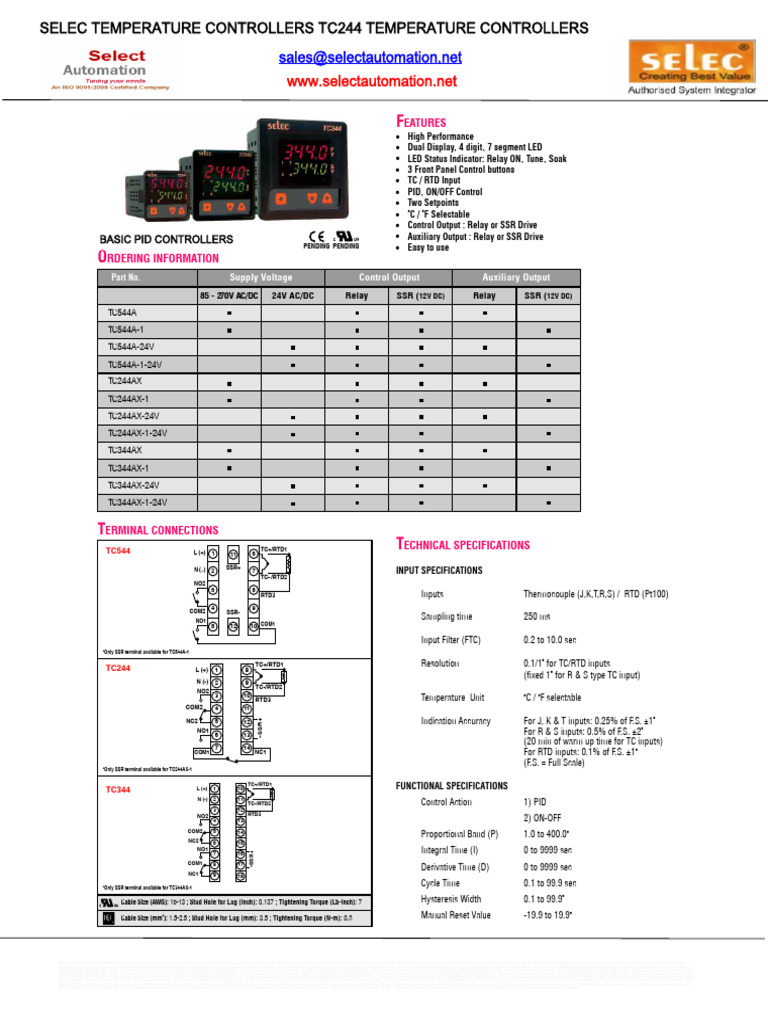 Basic PID Temperature Controller Guide | PDF | Relay | Electricity