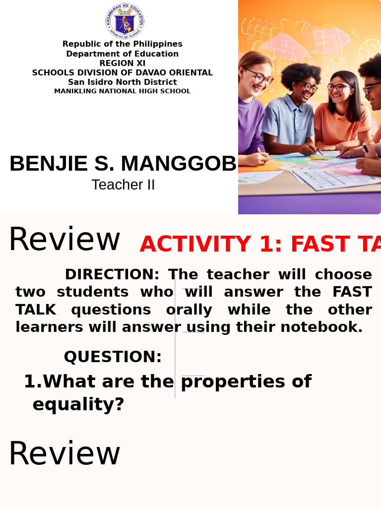 Properties of Equality in Algebra | PDF