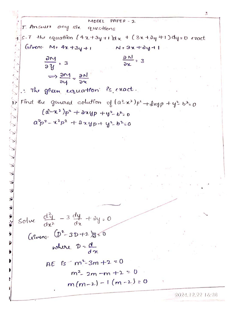 Model Paper 2 | PDF