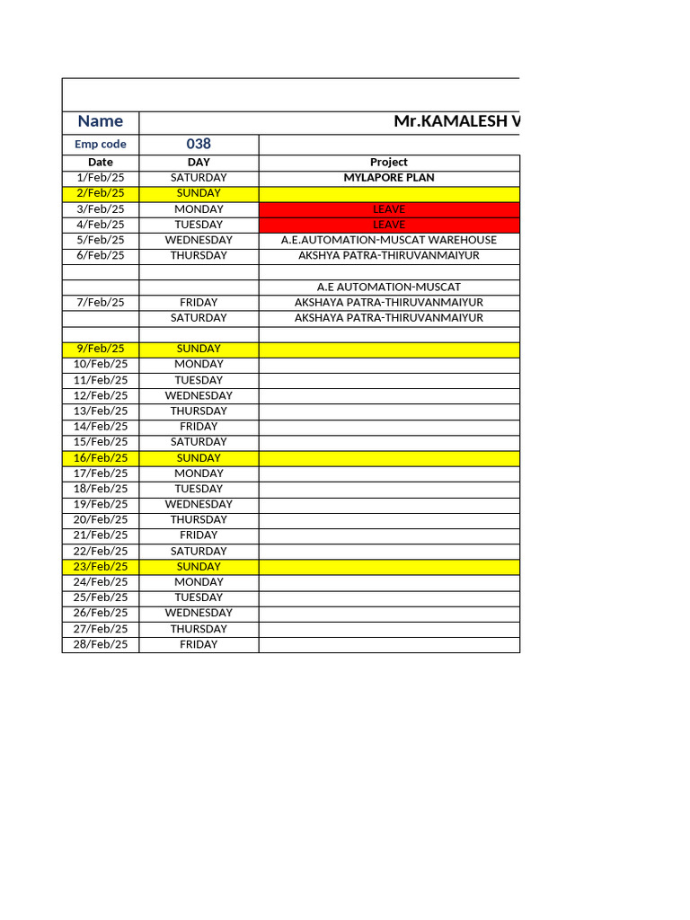 BCT_Time sheet - 028 | PDF