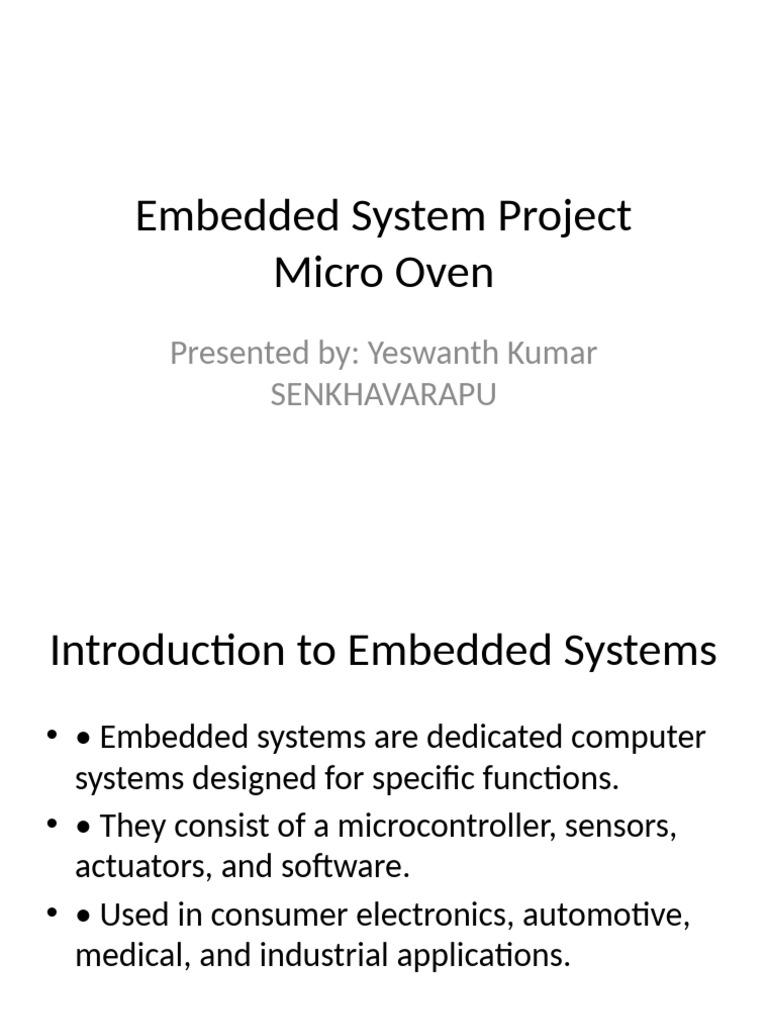 Embedded_System_Micro_Oven_v2 | PDF | Embedded System | Microcontroller
