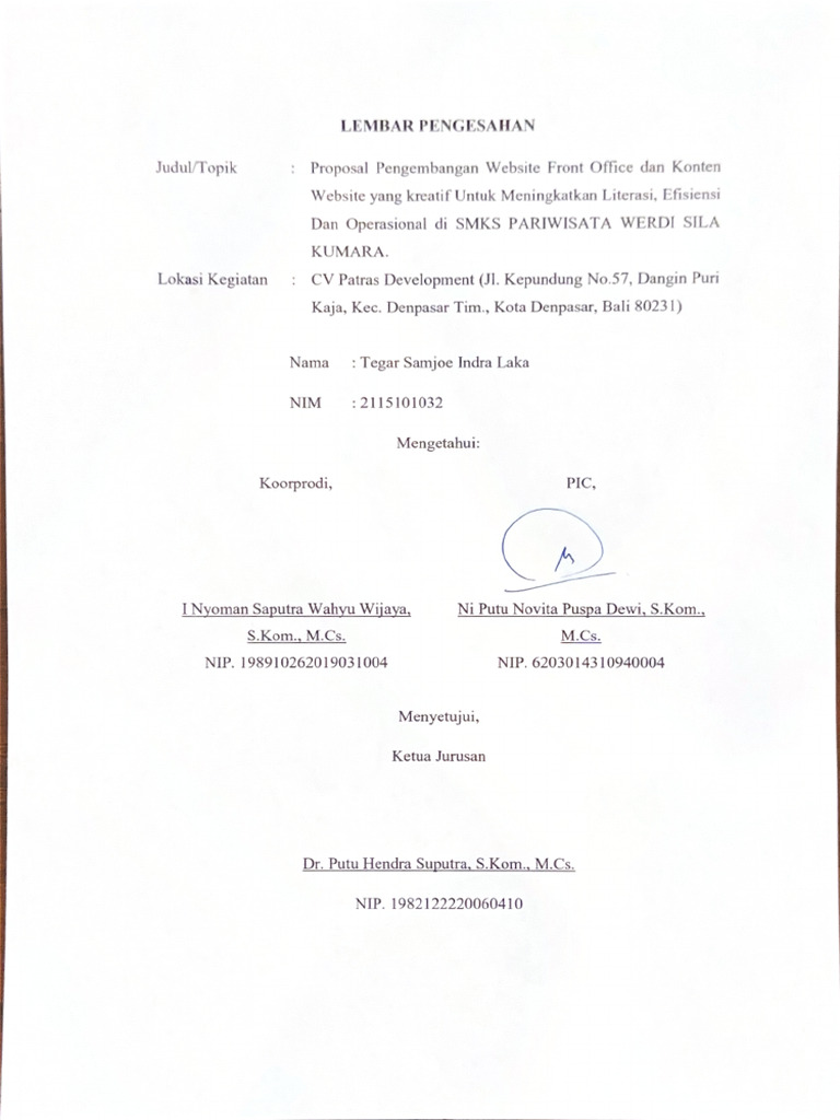 Proposal Tegar | PDF