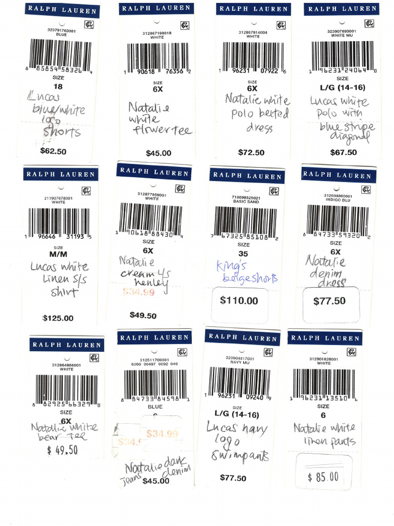 Polo Clothing Tags 2023-06 Vanouver | PDF