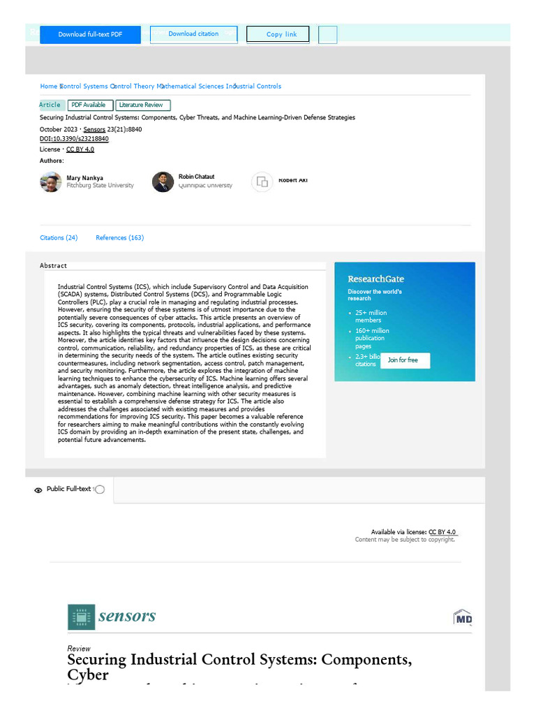 Securing Industrial Control Systems Components Cyber Threats, and Machine Learning-Driven ...