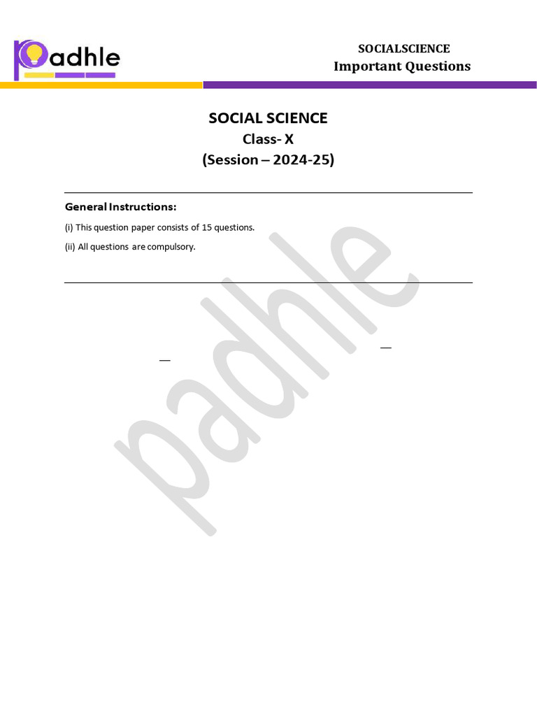 Class 10 Social Science Key Topics | PDF | Agriculture | German Empire