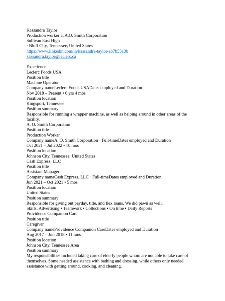 Kassandra Taylor | PDF