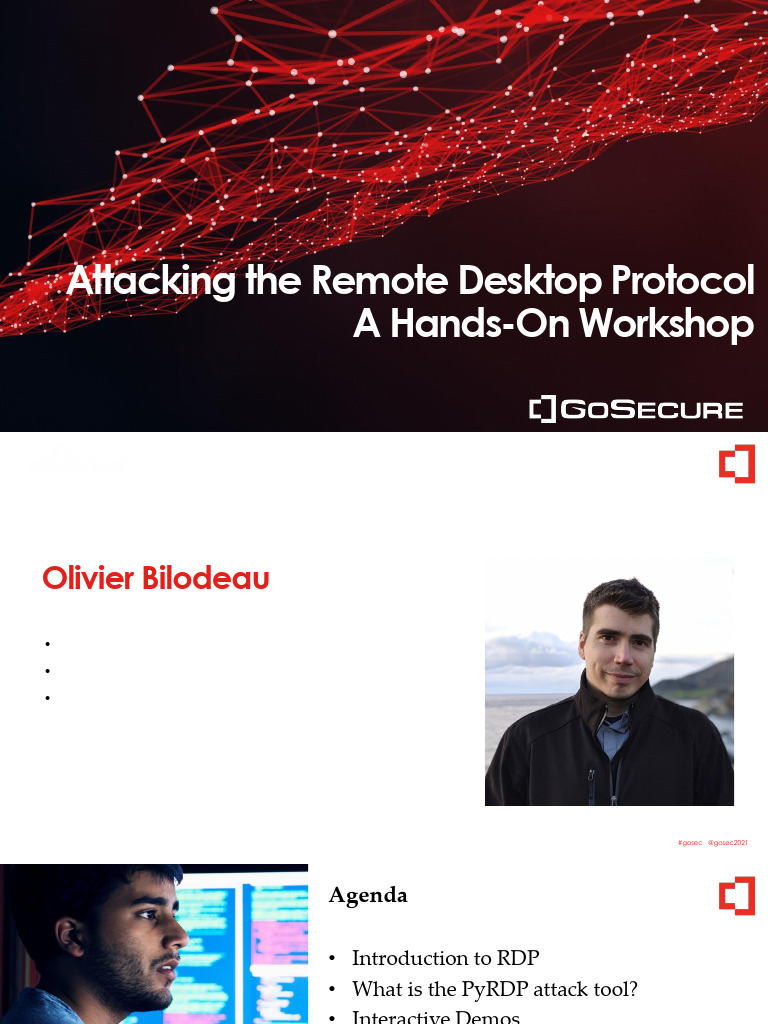OlivierBilodeau GoSec 2021 Workshop Attacking RDP | PDF | Network ...