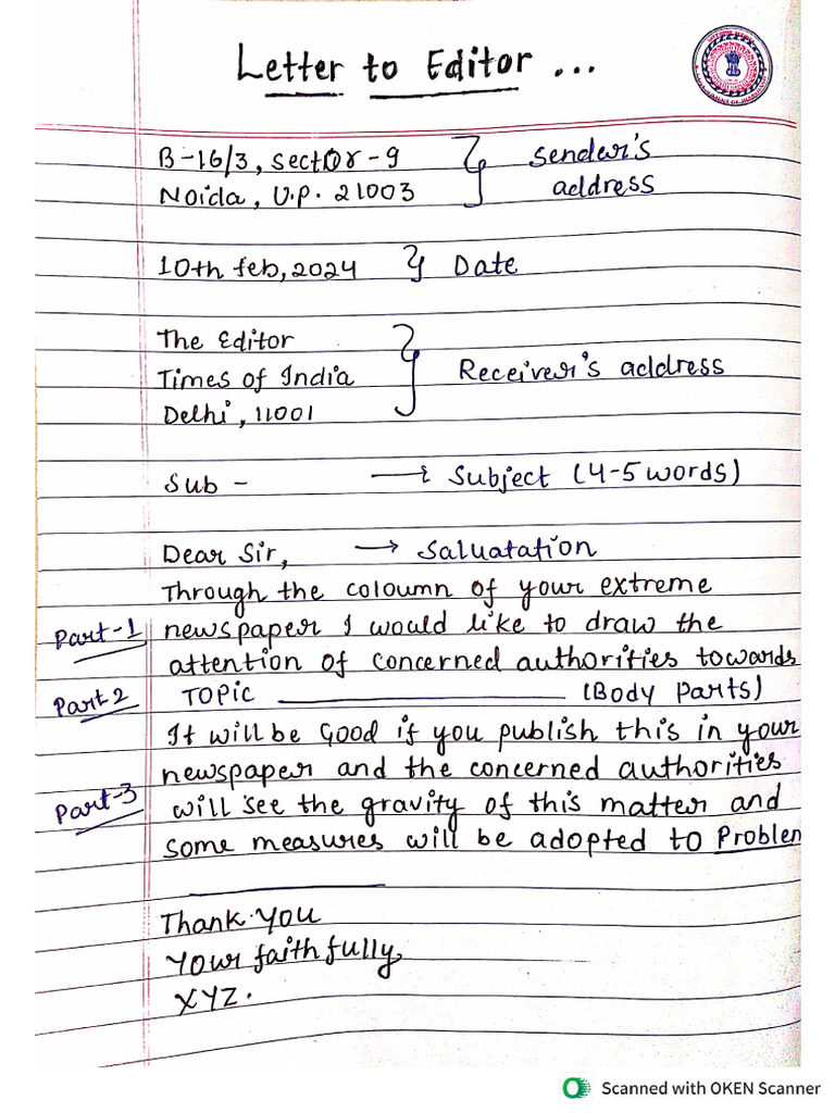 Class 10th English (Writting Section) | PDF