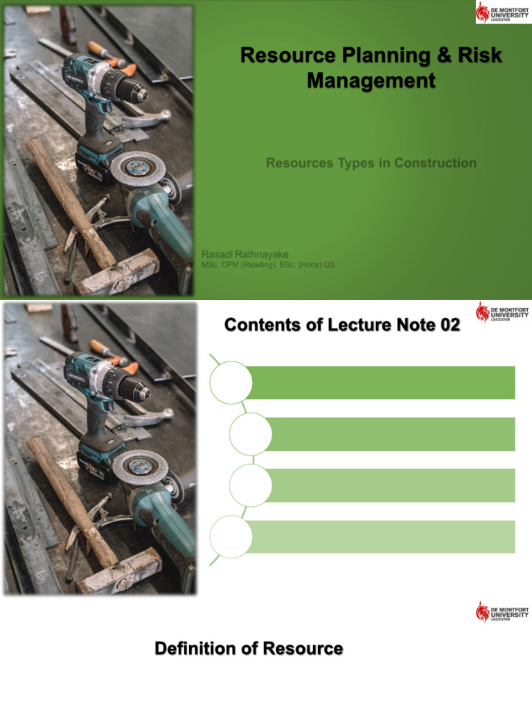 Construction Resource Planning Guide | PDF | Public–Private Partnership ...