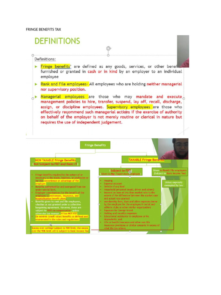 Understanding Fringe Benefits Tax Value | PDF