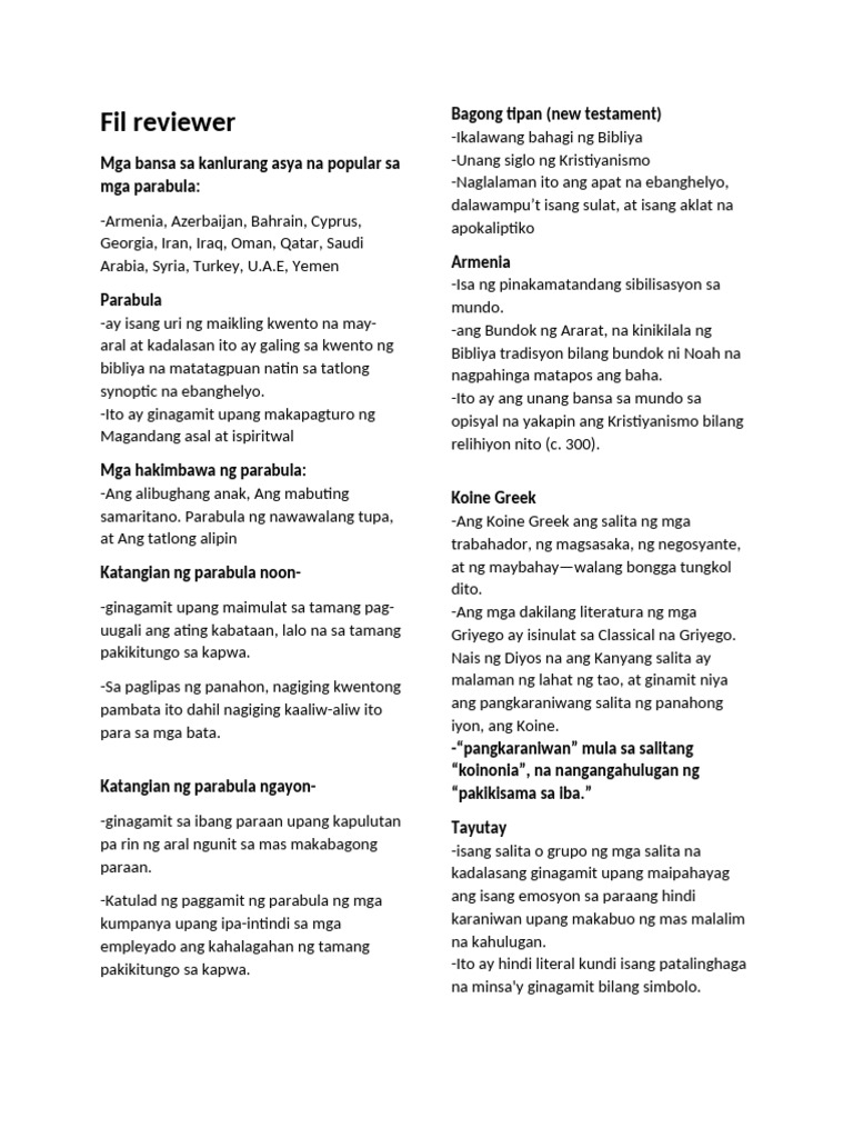 Fil Reviewer 3rd | PDF