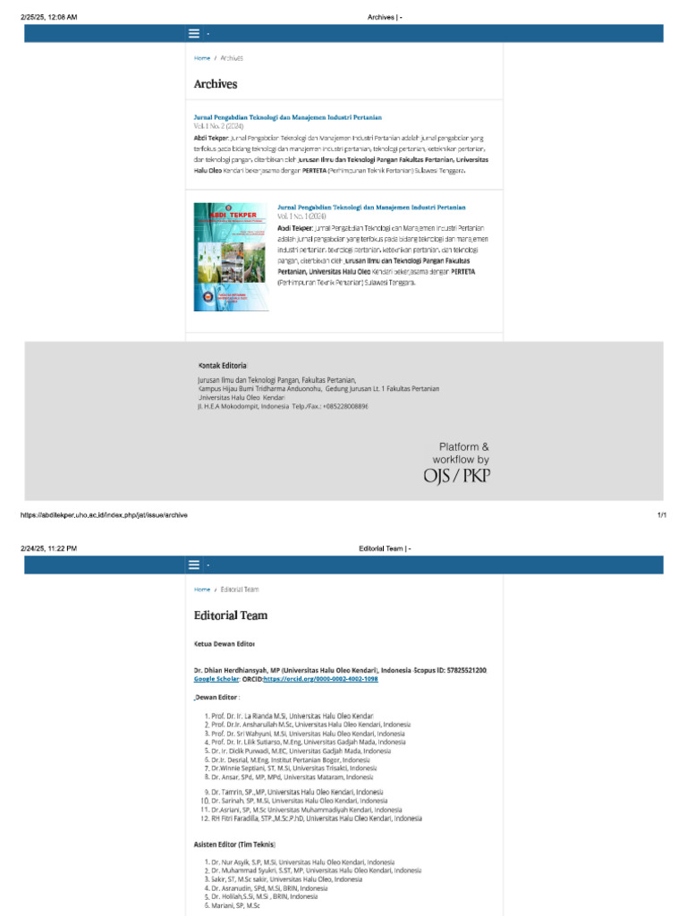 Pengelola Jurnal Tekper | PDF