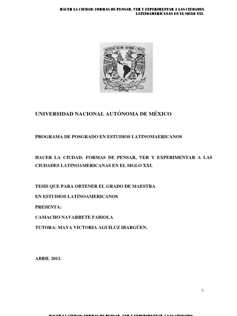 M 2011 Fabiola Camacho Navarrete | PDF | America latina | Teoría de la ...