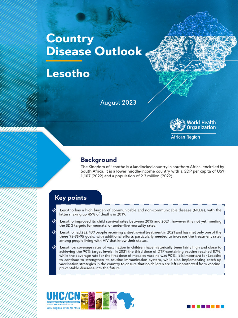 Lesotho Health Overview: Disease Burden 2023 | PDF | Tuberculosis ...