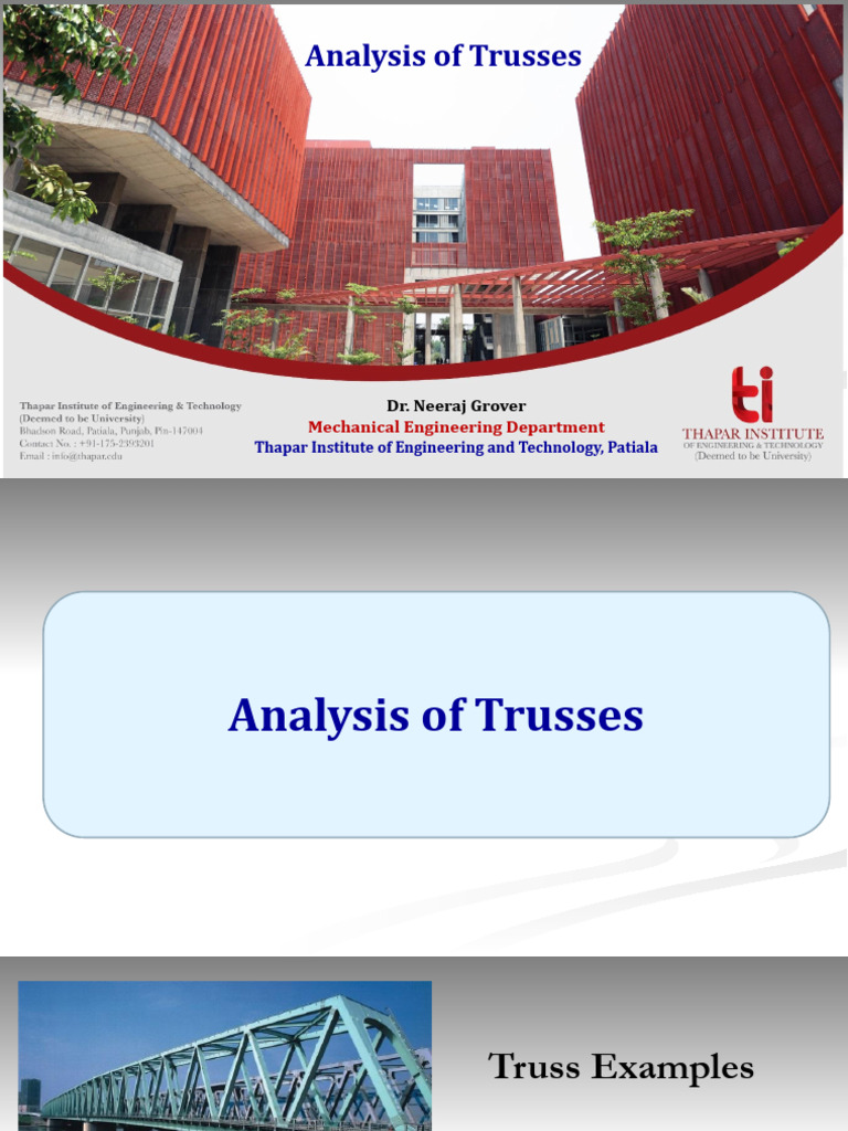 Truss Analysis Methods Explained | PDF | Truss | Applied And Interdisciplinary Physics